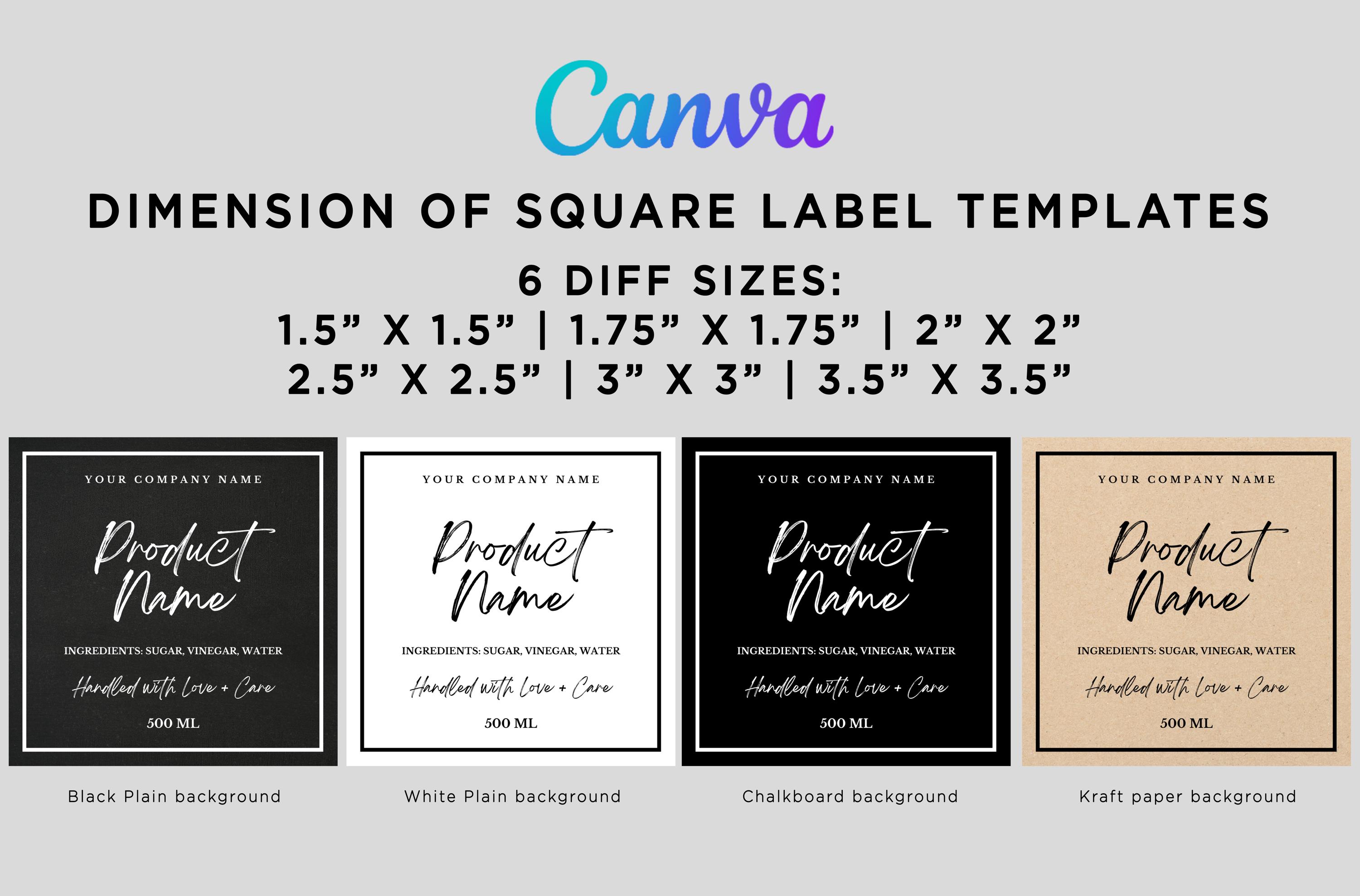 Square Editable Square Product Label Template, Minimalist Jar and ...
