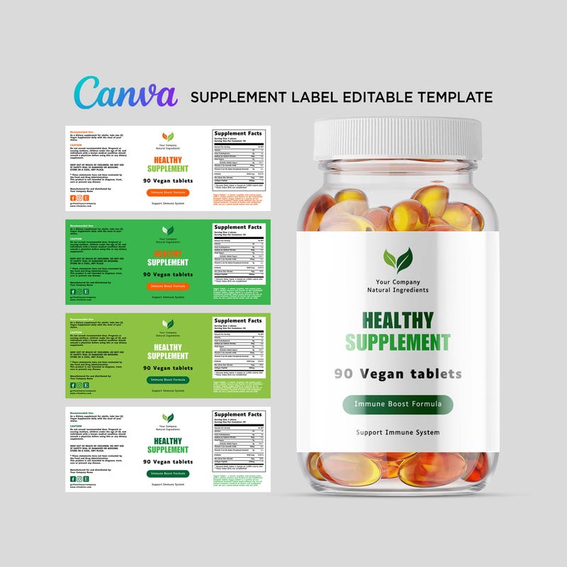 Label Vitamins - Etsy