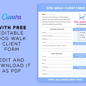Dog Walk Service Starter Kit, Dog Walk Service Logo, Dog Walking ...