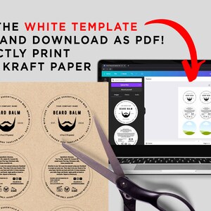 Beard Balm Labels, Beard Wax Tin Can, Beard Balm Label Sticker, Beard ...