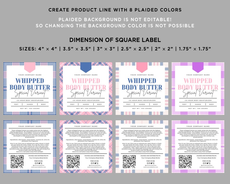 Whipped Body Butter Label Whipped Body Butter Special - Etsy