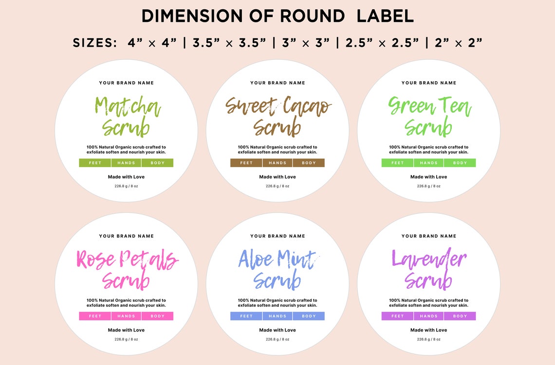 Printable Bath Body Scrub Labels Sugar Scrub Label Soak Salt - Etsy