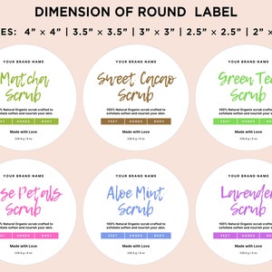 Printable Bath Body Scrub Labels, Sugar Scrub Label, Soak Salt Labels ...
