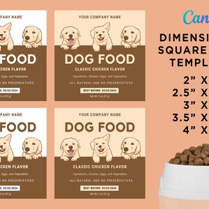 Printable Dog Food Labels, Dog Food Packaging Labels, Pet Treats Pouch ...