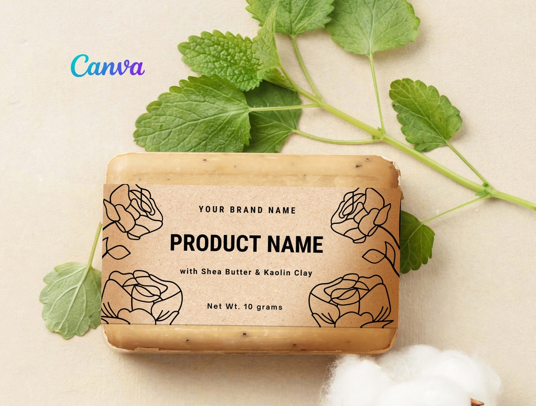 Editable Soap Label Natural Floral Soap Label Organic - Etsy