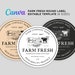 Farm Fresh Labels, Farm Template, Cow Printables, Farm Labels, Fresh ...