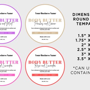 Printable Whipped Body Butter Label for Low Profile Jars, Whipped Body ...