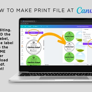 Editable Take Out Label Template: Restaurant Food Packaging (canva ...