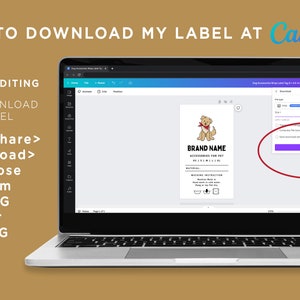 Printable Pet Label Template, Dog Bandana Labels, Accessories for Pet ...
