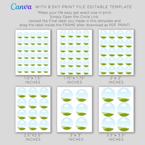 Printable Round Label, Canning Lid Label, Homemade Labels, Circle ...