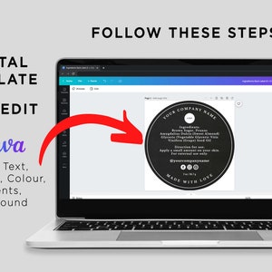 Printable Ingredients Product Label, Ingredients Back Circle Label ...
