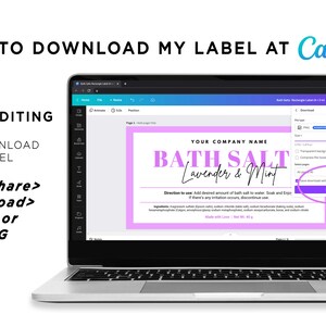 Bath Salts Labels, Bath Salt Pouch Packaging, Bath Essentials Labels ...