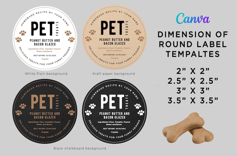 Printable Pet Treats Label Dog Treats Packaging Label Dog - Etsy