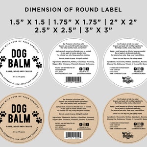 Dog Balm Label, Paw Balm Labels, Dog Cream Labels, Dog Care Templates ...