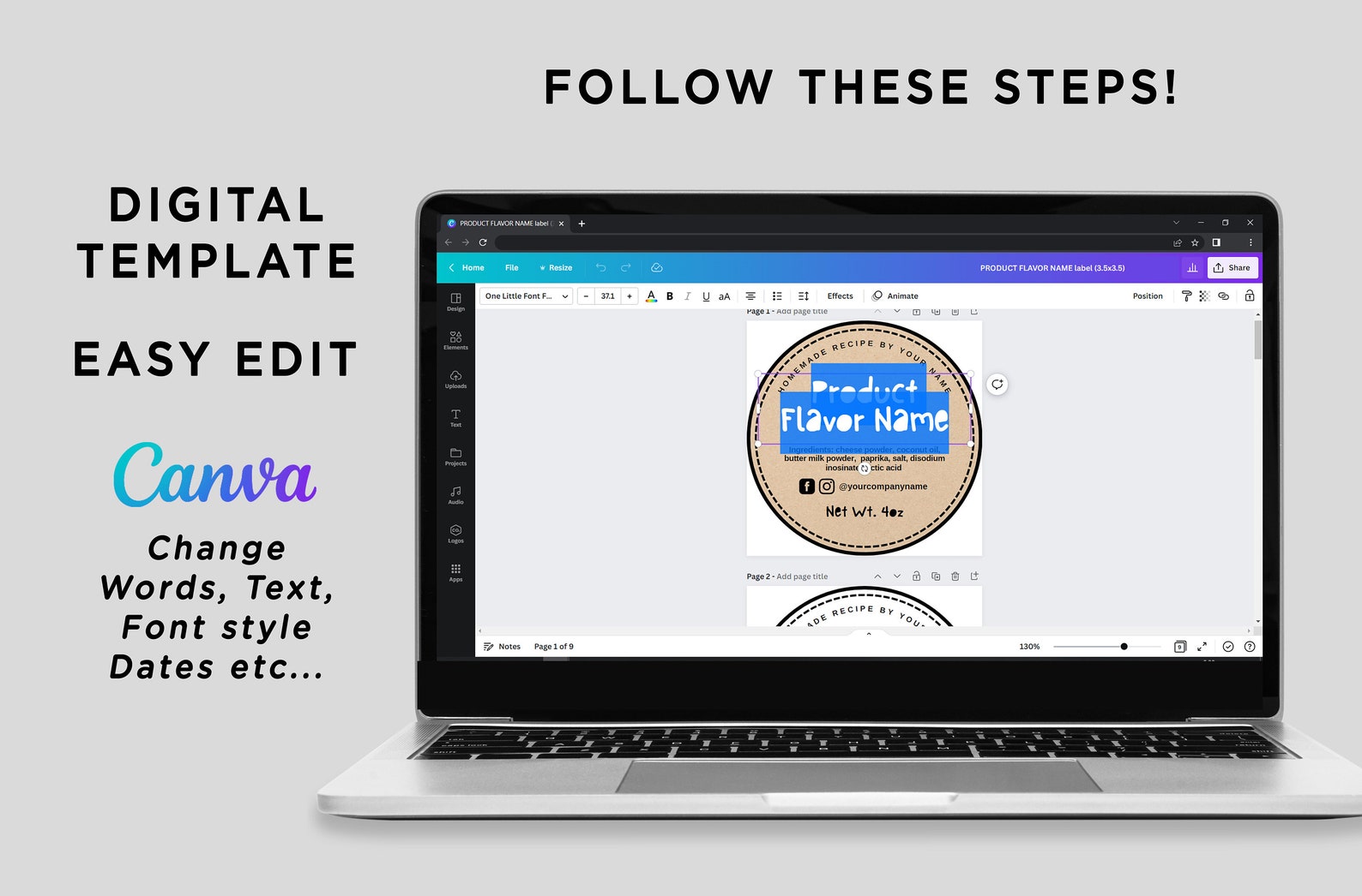 Printable Product Round Label Popcorn Labels Food Circle - Etsy