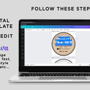 Printable Product Round Label, Popcorn Labels, Food Circle Label ...