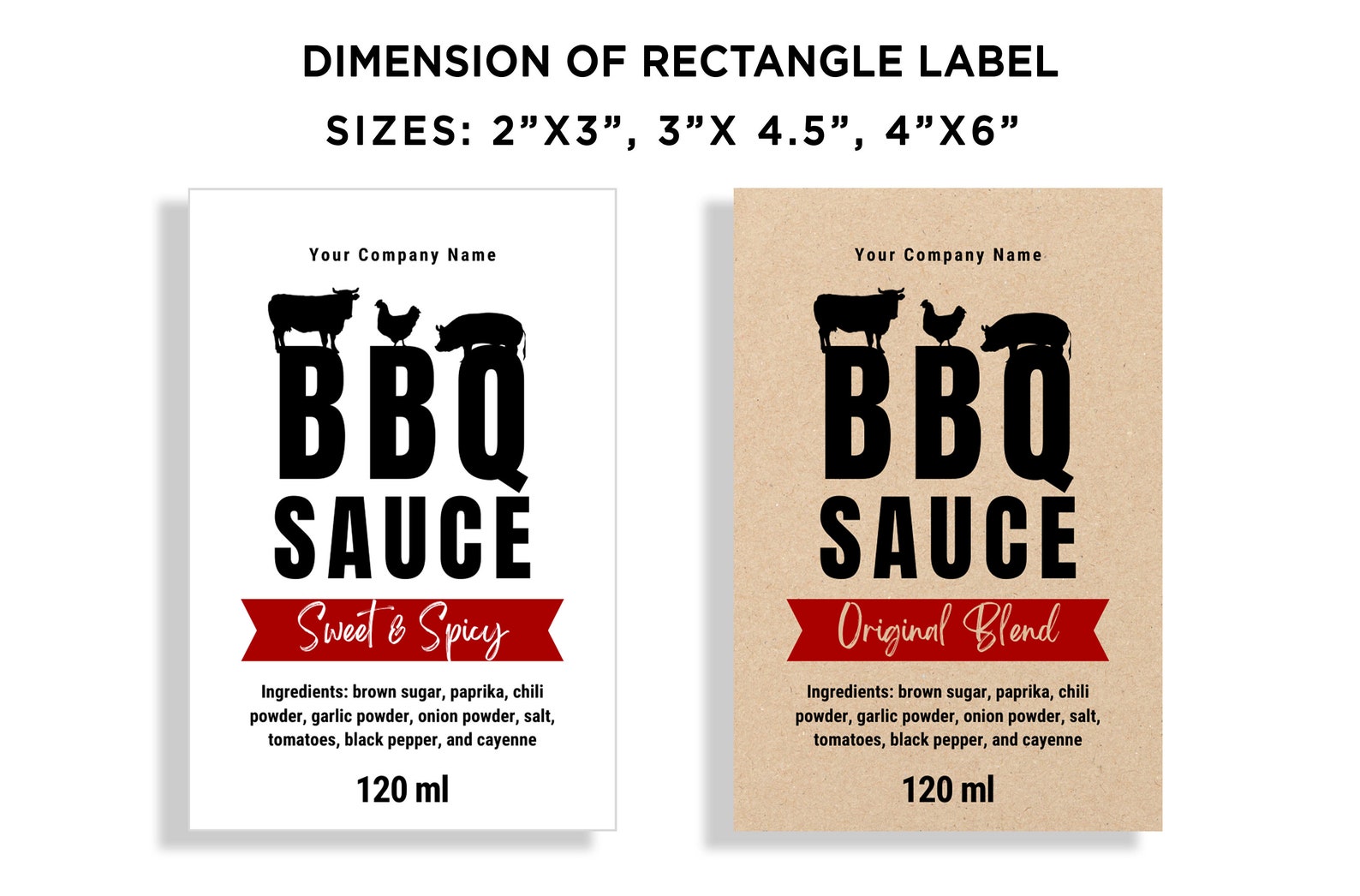 BBQ Sauce Label, Printable Barbeque Sauce Label, Homemade BBQ Sauce ...