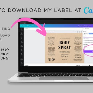 Body Spray Template, Body Spray Labels, Body Perfume Labels, After ...