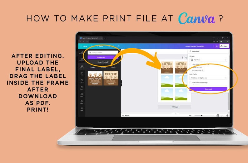 Printable Dog Food Labels Dog Food Packaging Labels Pet - Etsy