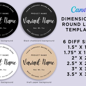 Round Sticker Labels, Round Packaging, Canning Jar Label, Rustic Label ...