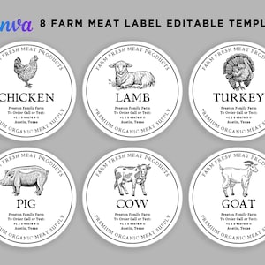 Meat Labels, Poultry Labels, Beef Labels, Chicken Label, Farmhouse Tags ...