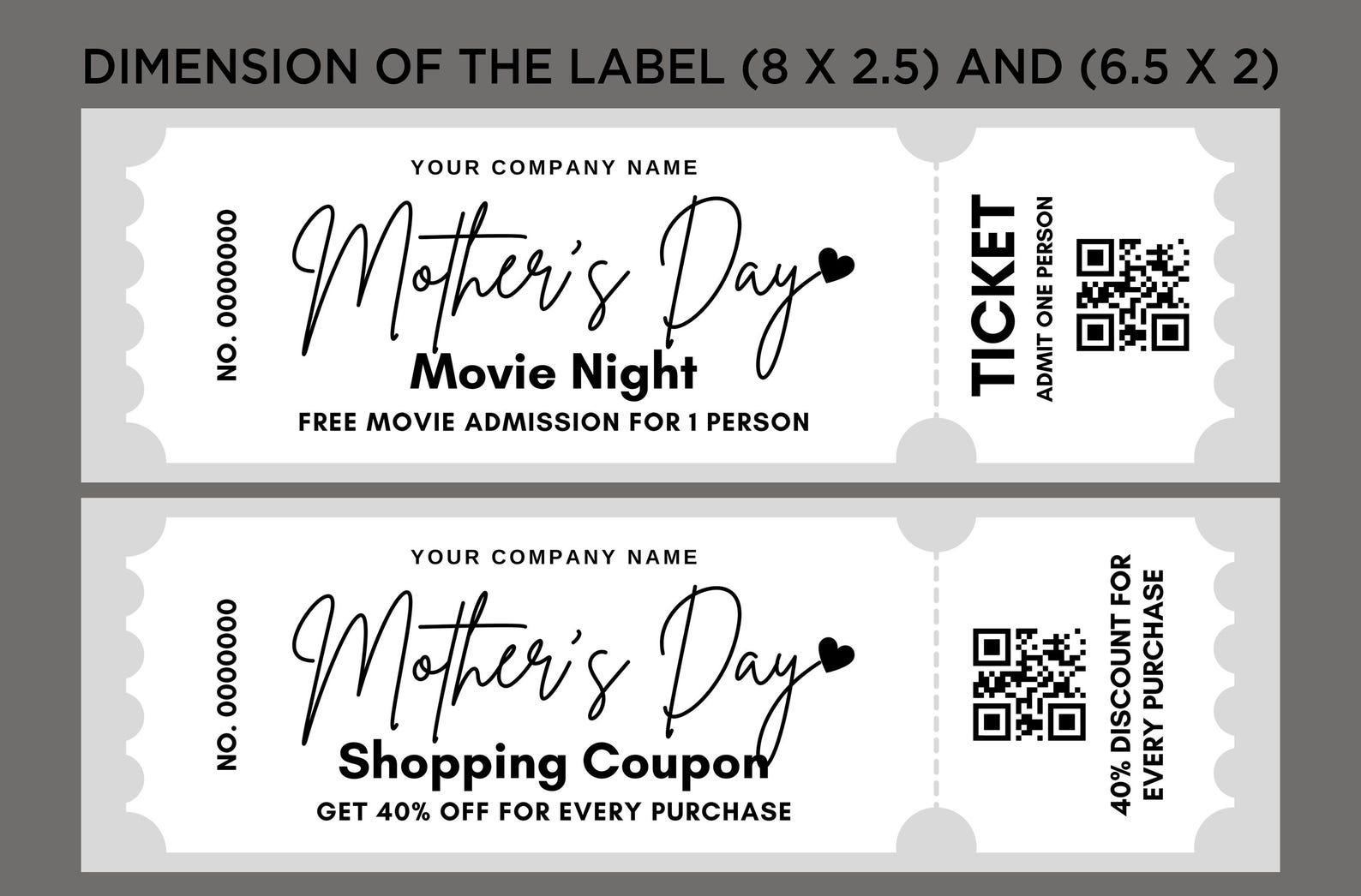 Mother's Day Raffle Ticket, Mothers Day Free Cinema, Mother's Day Spa ...