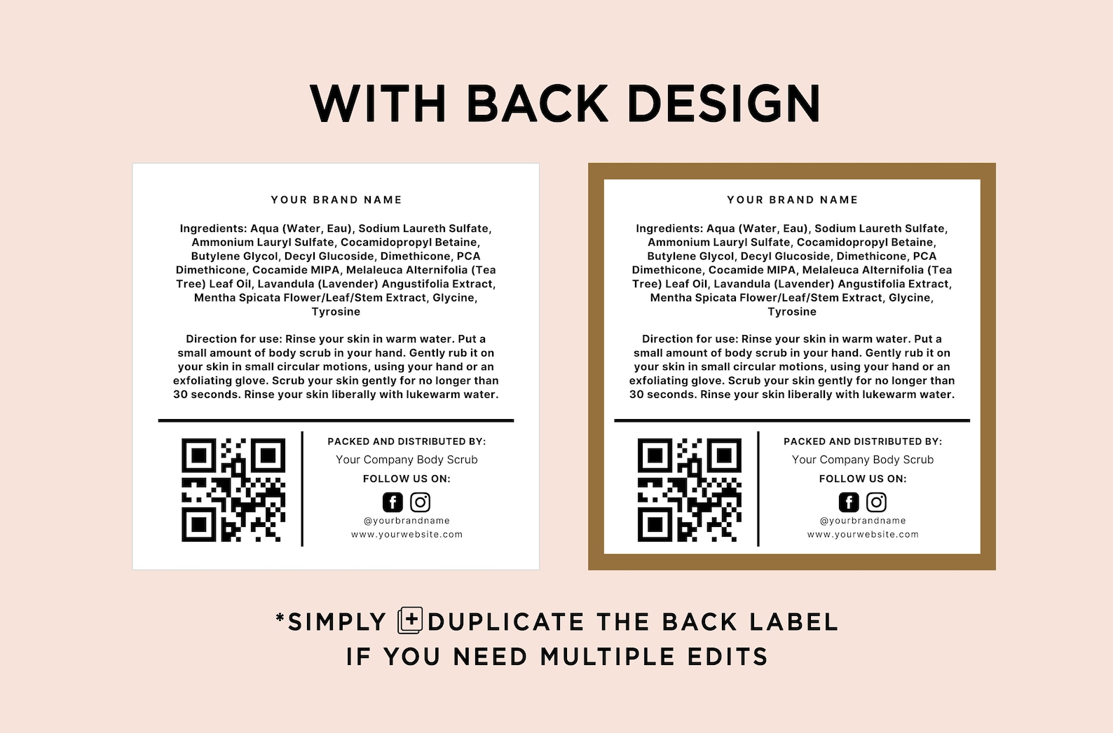 Printable Bath Body Scrub Labels Sugar Scrub Label Soak Salt - Etsy