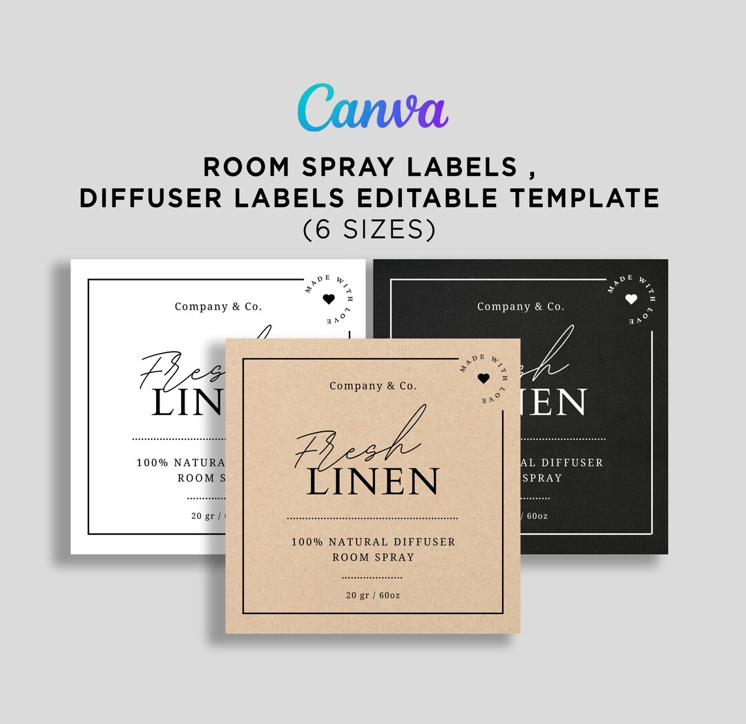 Car Diffuser Labels, Hanging Diffuser Labels, Linen Labels, Room Spray ...