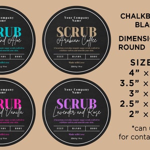 Printable Bath Body Scrub Label, Sugar Scrub Label, Bath Soak Salt ...