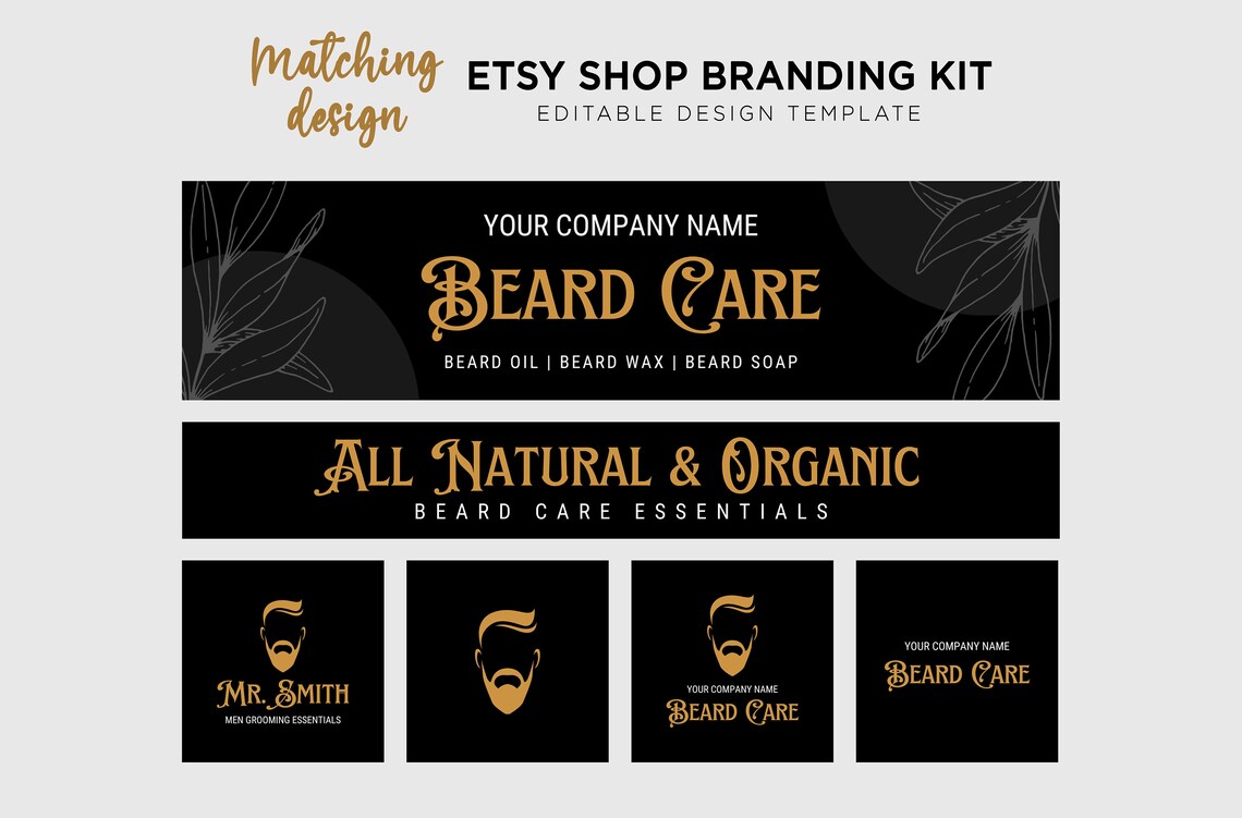 Printable Beard Oil Label Design Men Care Label Beard Oil - Etsy