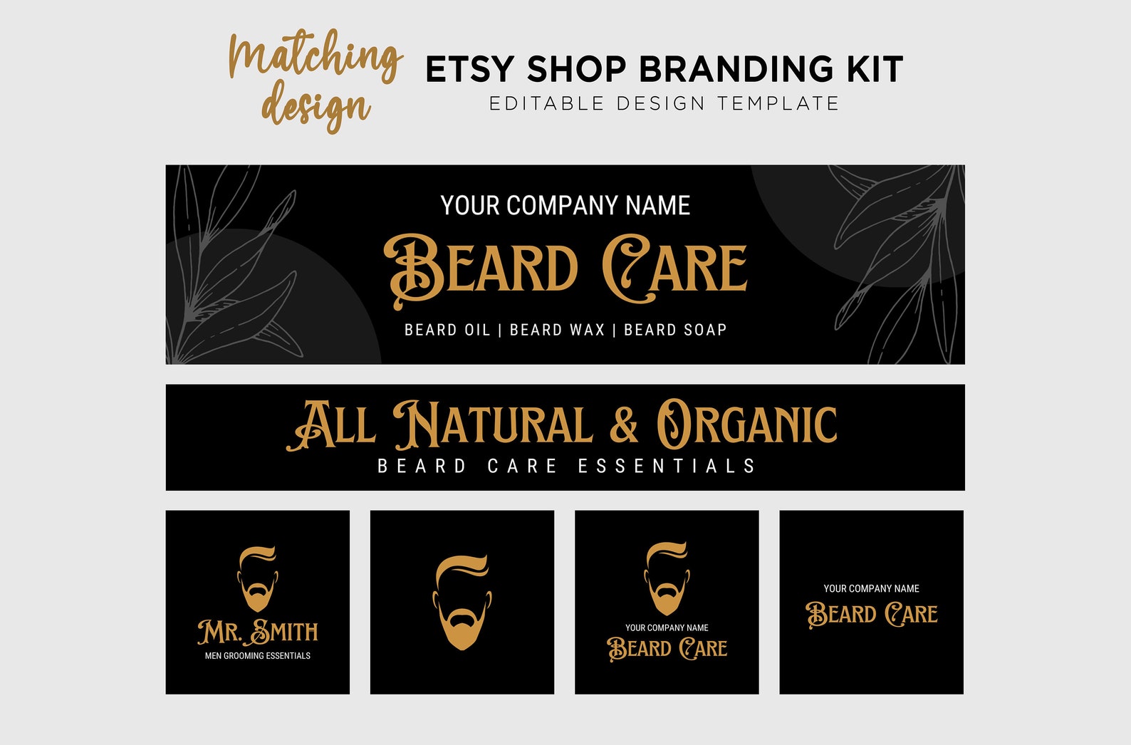 Printable Beard Oil Label Design Men Care Label Beard Oil - Etsy