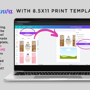 Printable Pet Shampoo Label, Dog Shampoo Label, Cat Shampoo Bottle ...