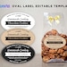 Oval Label Template, Oval Sticker for Homemade Cookies, Breads, Pastry ...