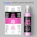 Hair Spray Label Template Canva, Hair Perfume Mist Label Design ...