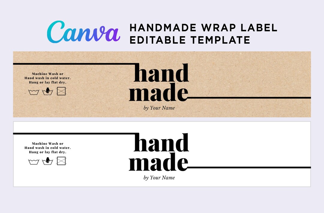 Printable Handmade Wrap Labels Handmade Labels for Knitting - Etsy