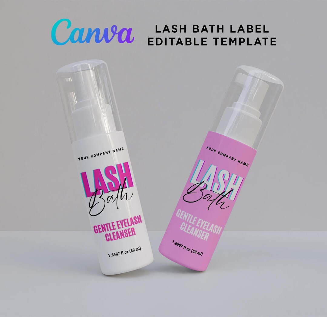 Lash Bath Labels, Lash Shampoo Labels, Lash Labels, Lash Cleanser ...