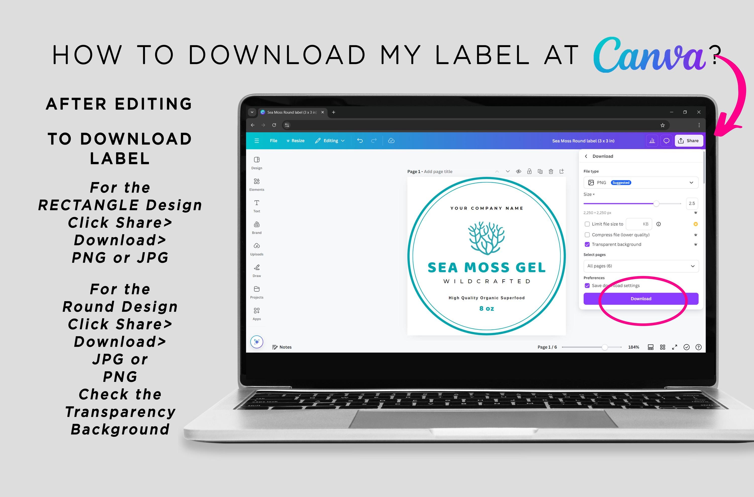 Sea Moss Label, Seamoss Labels, Sea Moss Gel Label, Sea Moss Labels ...