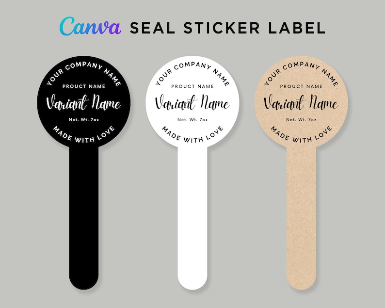 Printable Tamper Seal Sticker Label Design, Handmade Seal Sticker ...