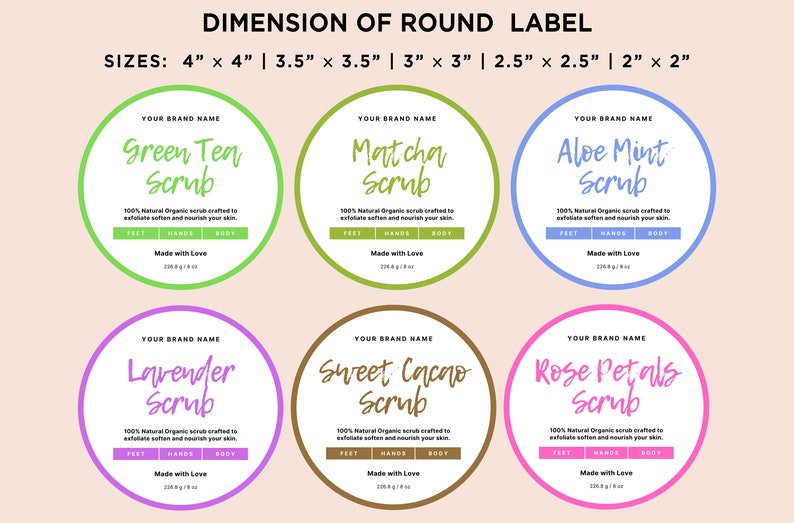 Printable Bath Body Scrub Labels Sugar Scrub Label Soak Salt - Etsy