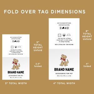 Printable Pet Label Template, Dog Bandana Labels, Accessories for Pet ...