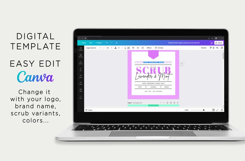 Printable Bath Body Scrub Label Sugar Scrub Label Bath Salt - Etsy