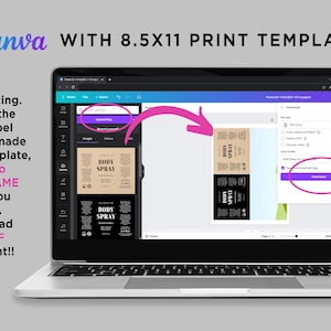 Body Spray Template, Body Spray Labels, Body Perfume Labels, After ...