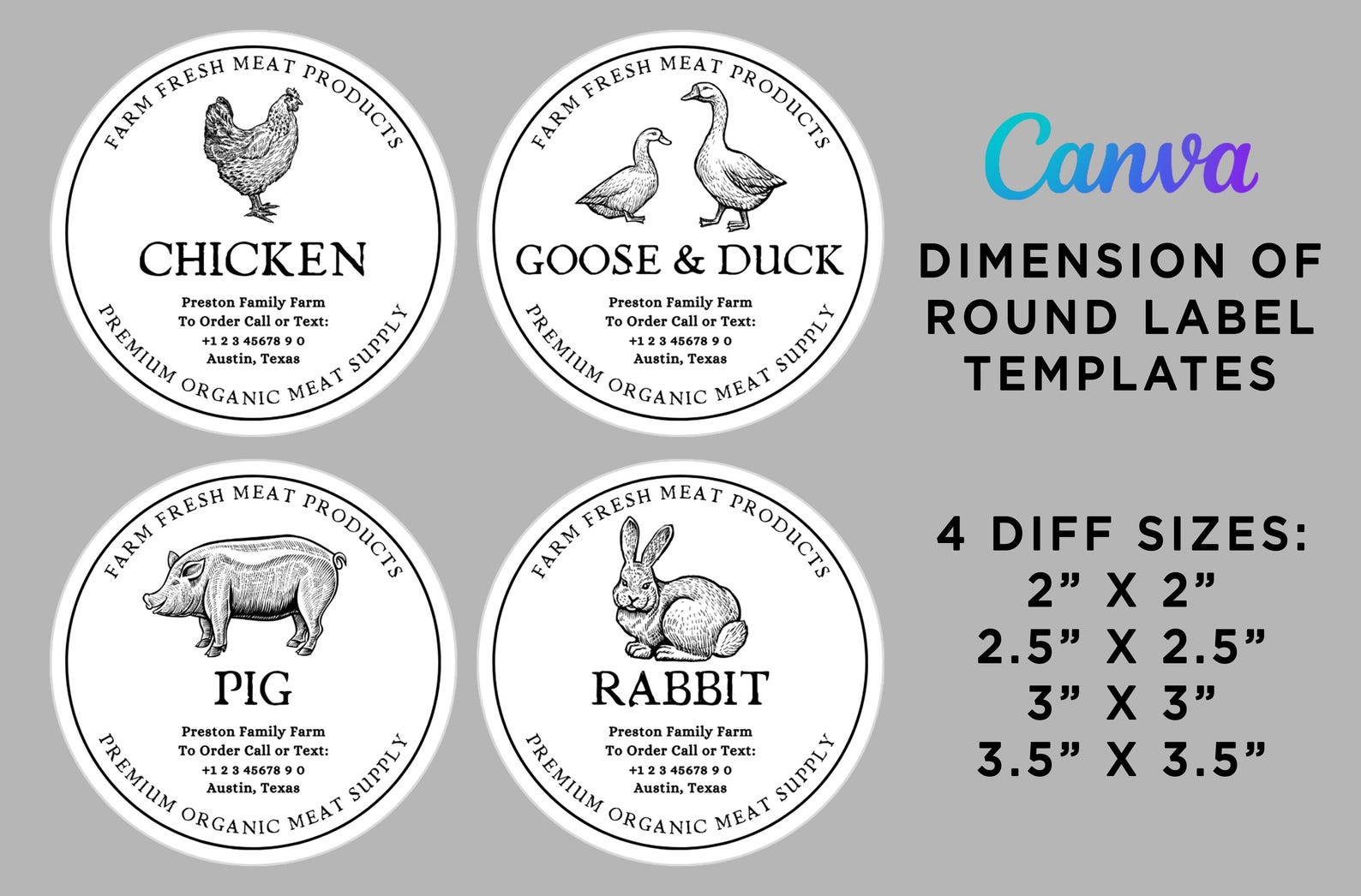 Meat Labels, Poultry Labels, Beef Labels, Chicken Label, Farmhouse Tags ...