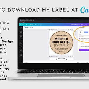 Printable Whipped Body Butter Wrap Label Low Profile Jars, Whipped Body ...