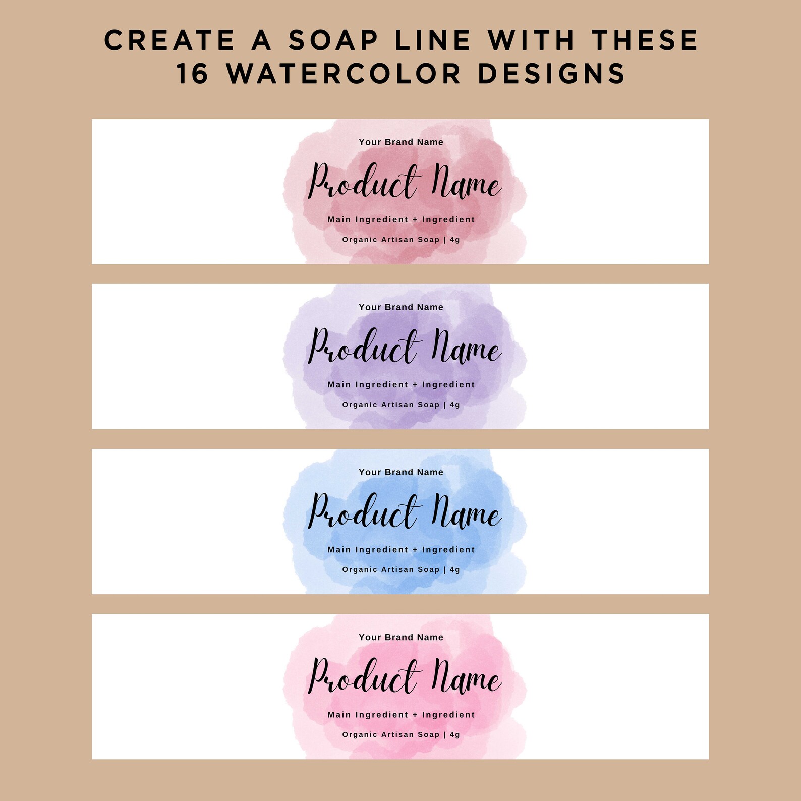 Printable Wrap Labels for Soap Custom Soap Labels Organic - Etsy