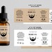 Editable Beard Oil Labels, Beard Oil Bottle Dropper Label, Beard Oil ...