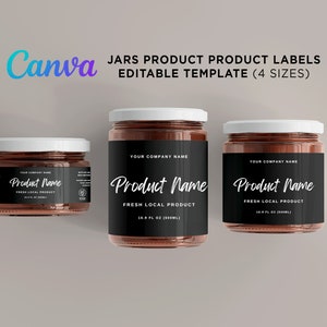 Food Jar Labels, Gourmet Labels, Print Product Label, Jar Label ...