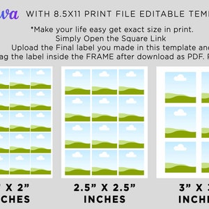 Square Labels for Homemade Products, Jar Square Labels, Product Square ...
