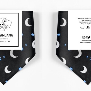 Printable Dog Bandana Label Template Hang Tag Fold Over Tag - Etsy ...