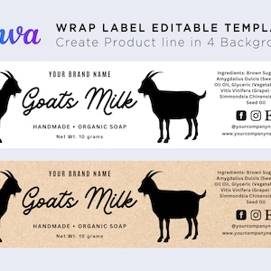 Goat Milk Soap Label Template, Organic Goat Milk Soap Labels, Handmade ...